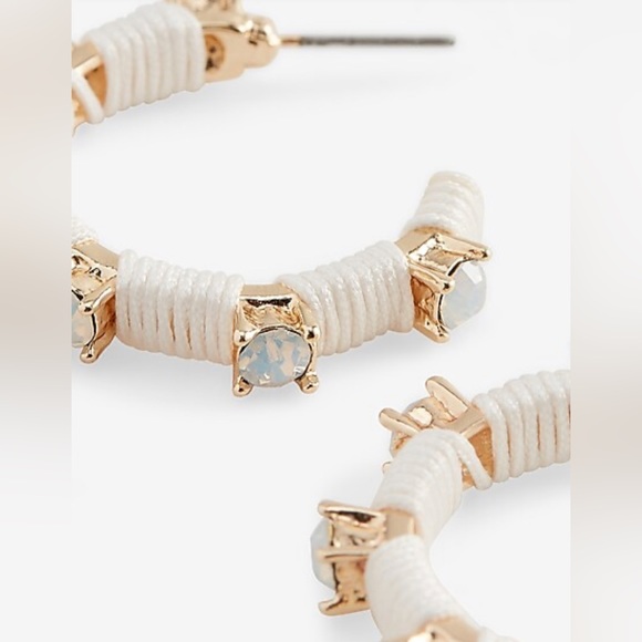 Express | Jewelry | Express Yarn Wrapped Stone Hoop Earrings | Poshmark